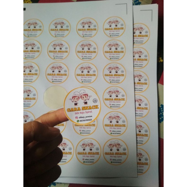 Jual Cetak sticker Stiker label makanan murah per lembar A4 | Shopee ...