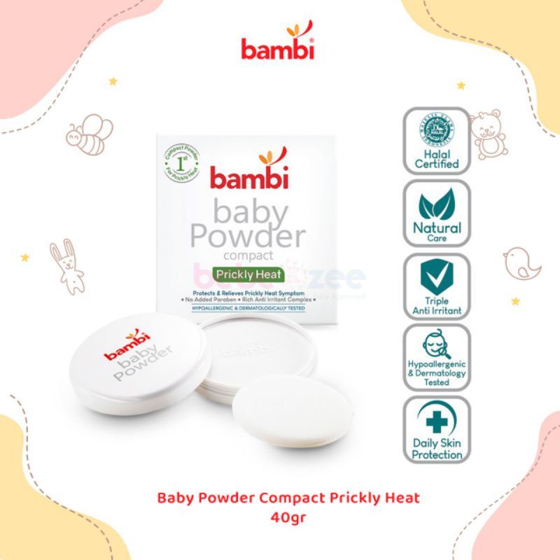 Jual Bambi Baby Powder Compact - Prickly Heat 40g/Bedak Padat Biang ...