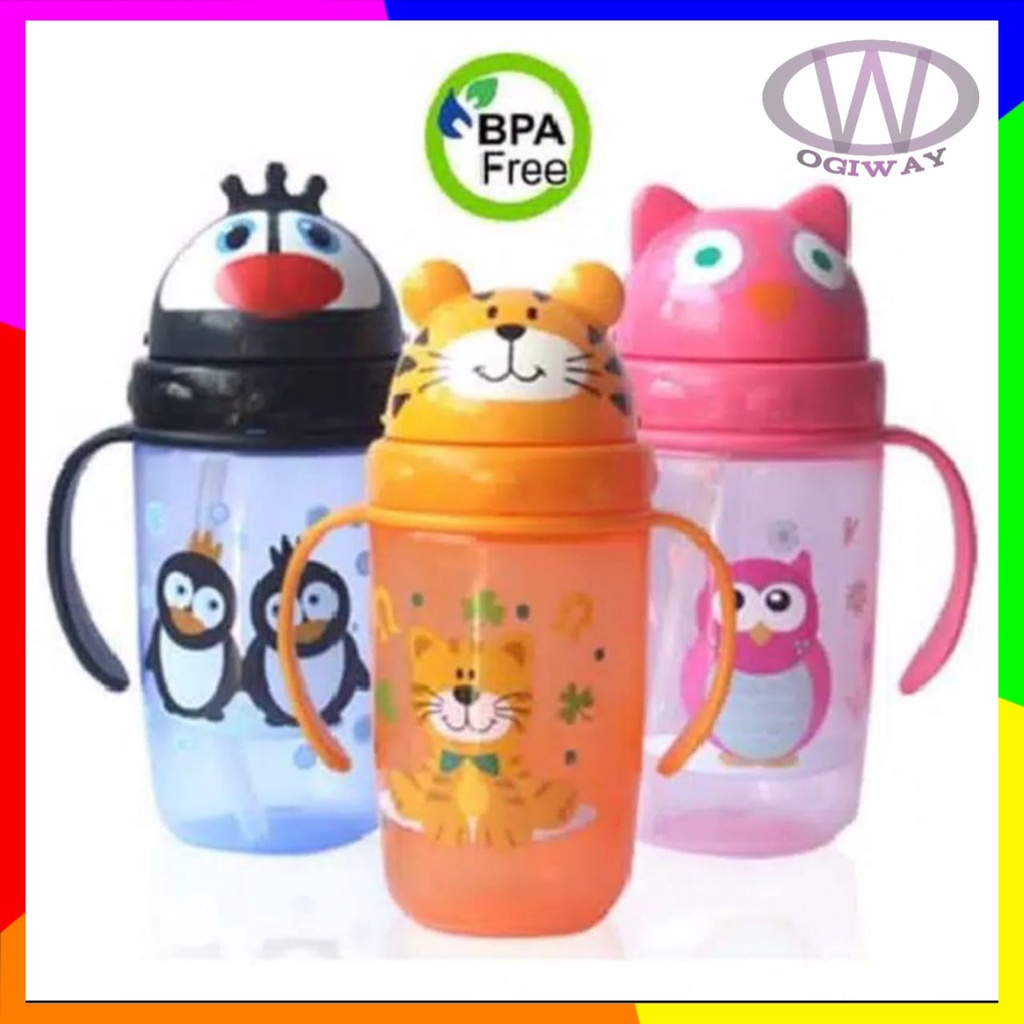 Jual DODO Animal Character Cup/ Botol Minum Anak sedotan Karakter BPA FREE 300ml 3 Variant ...