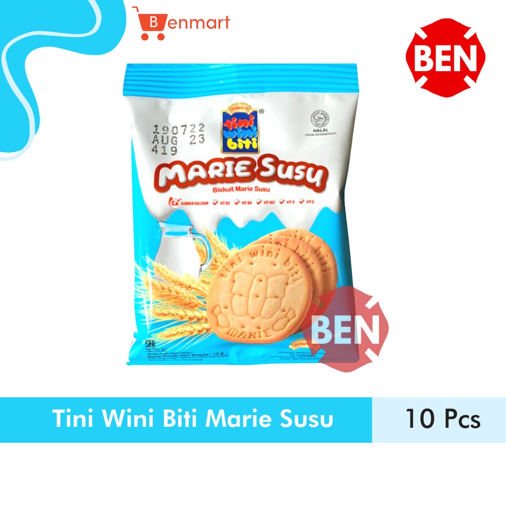 Jual Tini Wini Biti Marie Susu ORIGINAL 1 Renceng 10 Sachet Biru ...