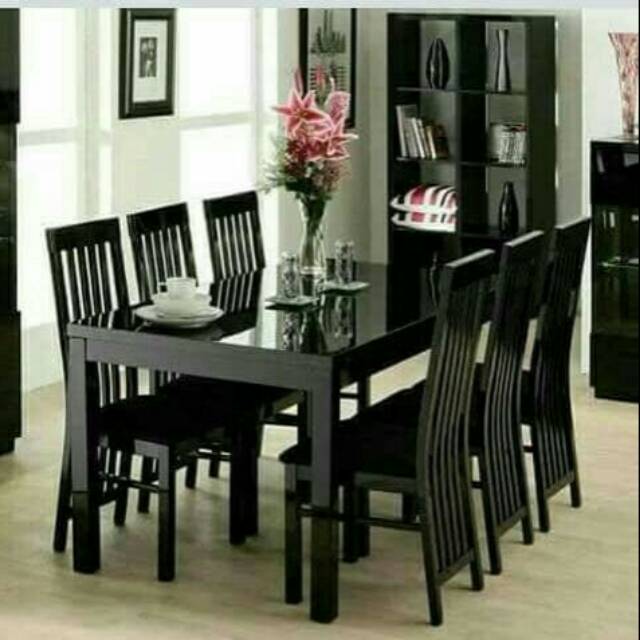 Jual Meja Makan Balero Kursi 6 Meja Makan Kayu Jati Mebel Jepara | Shopee Indonesia