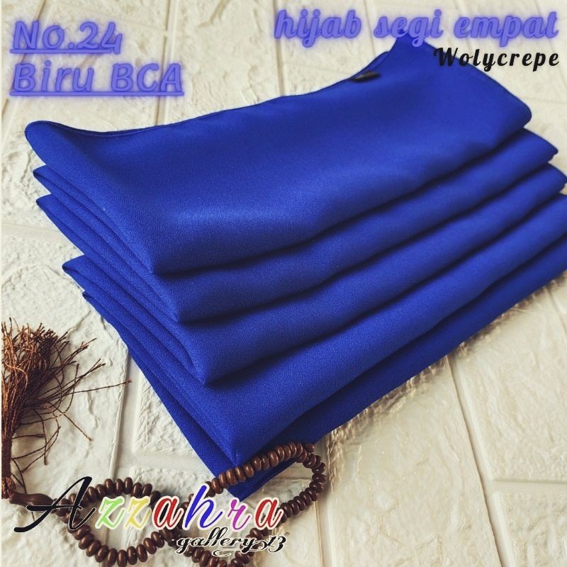 Jual Hijab/Jilbab/Kerudung Segi Empat Wolycrepe dan WOOLPEACH murah No.24 BIRU BCA DAN No.45 ...
