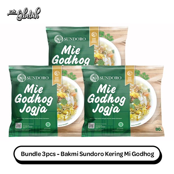 Jual Bundle 3pcs - Bakmi Sundoro Kering - Mie Godhog | Mi Instan ...