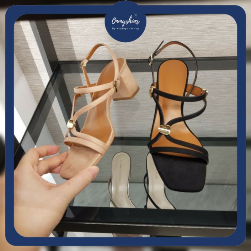 Jual CKS Metal Accent Strappy Block Heeled Sandal | Shopee Indonesia