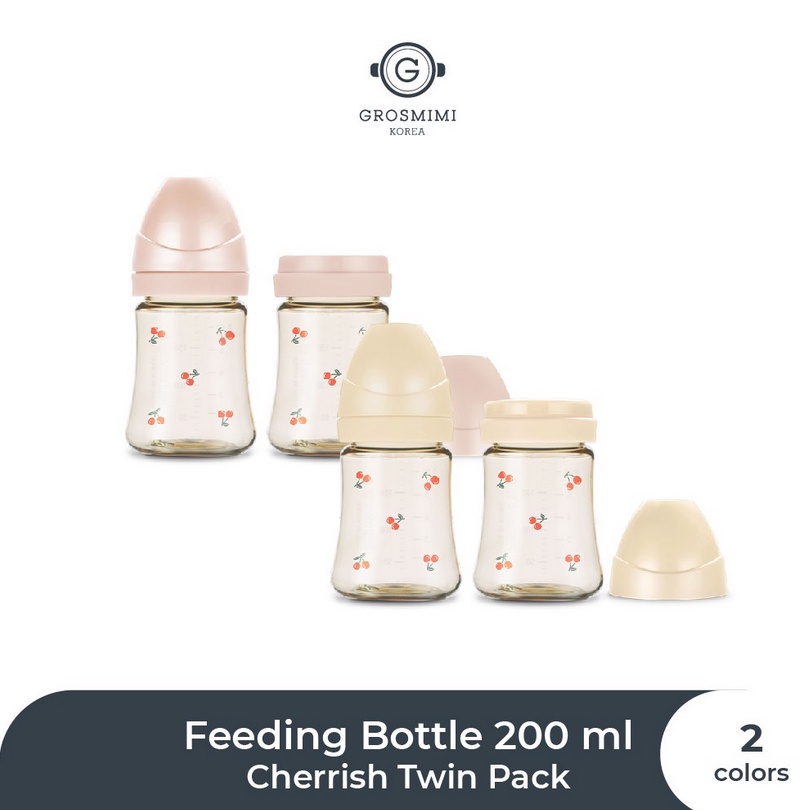 Jual Grosmimi PPSU Cherrish Feeding Bottle 200ml / 300ml - Bottle Baby Botol Susu Anak Bayi Dot ...