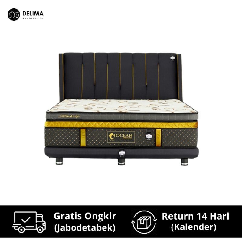 Jual Mattress Spring Bed Ocean Tenderly Kasur Matras Latex Fullset | Shopee Indonesia