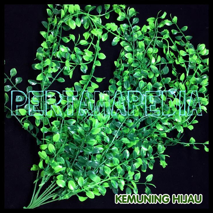 Jual Bunga Plastik/Daun Rambat Plastik/Rumput Plastik/ Kemuning Hijau ...