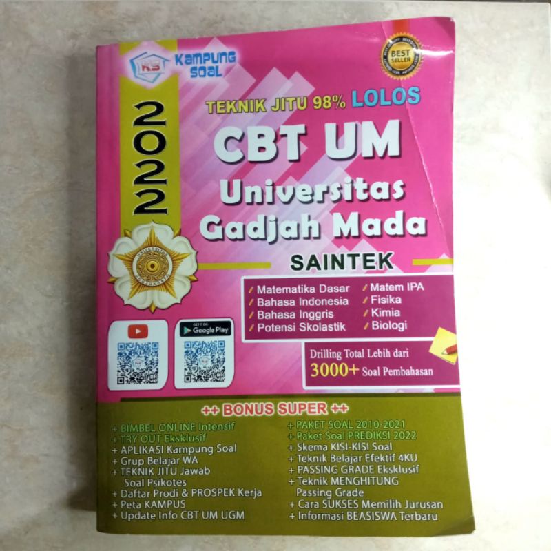 Jual BUKU CBT UM UGM SAINTEK PENERBIT KAMPUNG SOAL | Shopee Indonesia