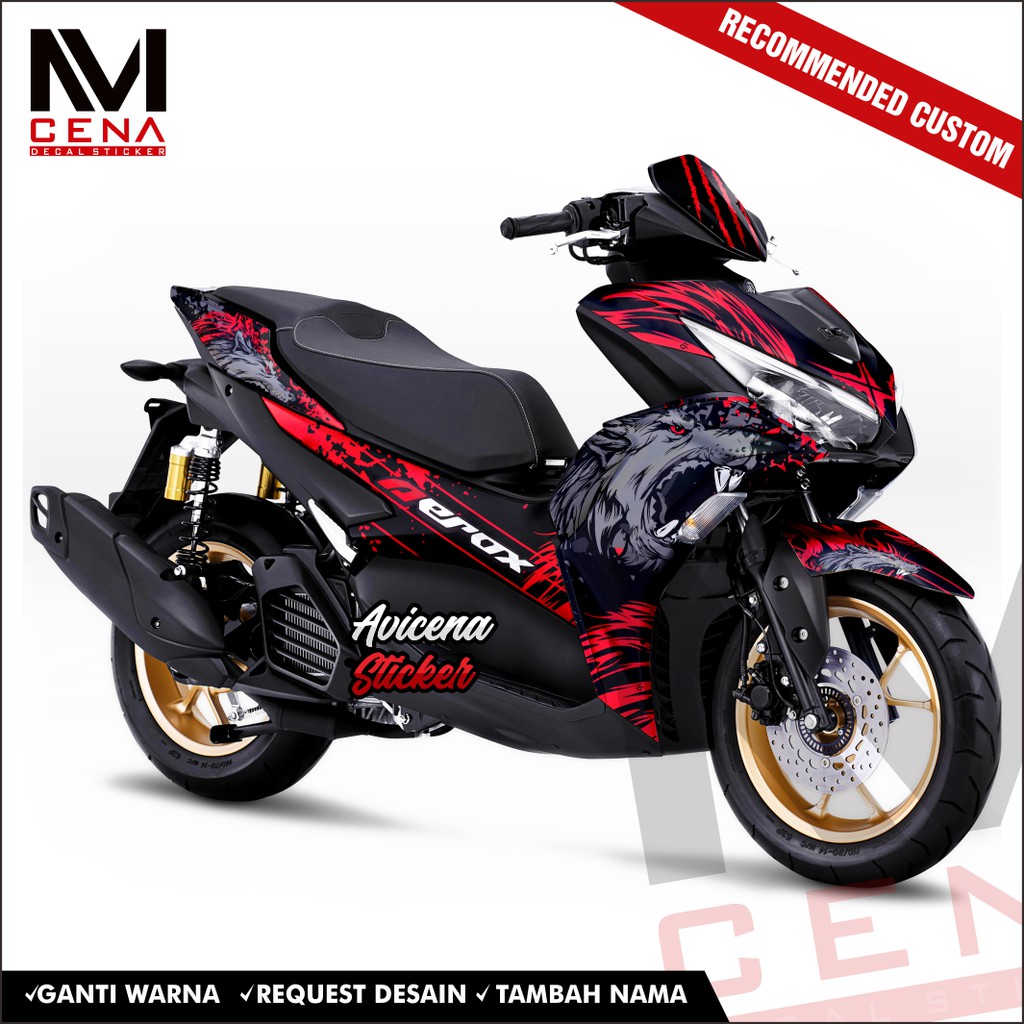 Jual Sticker Decal Aerox Connected 2021 Decal Sticker Aerox 2021 Dekal ...
