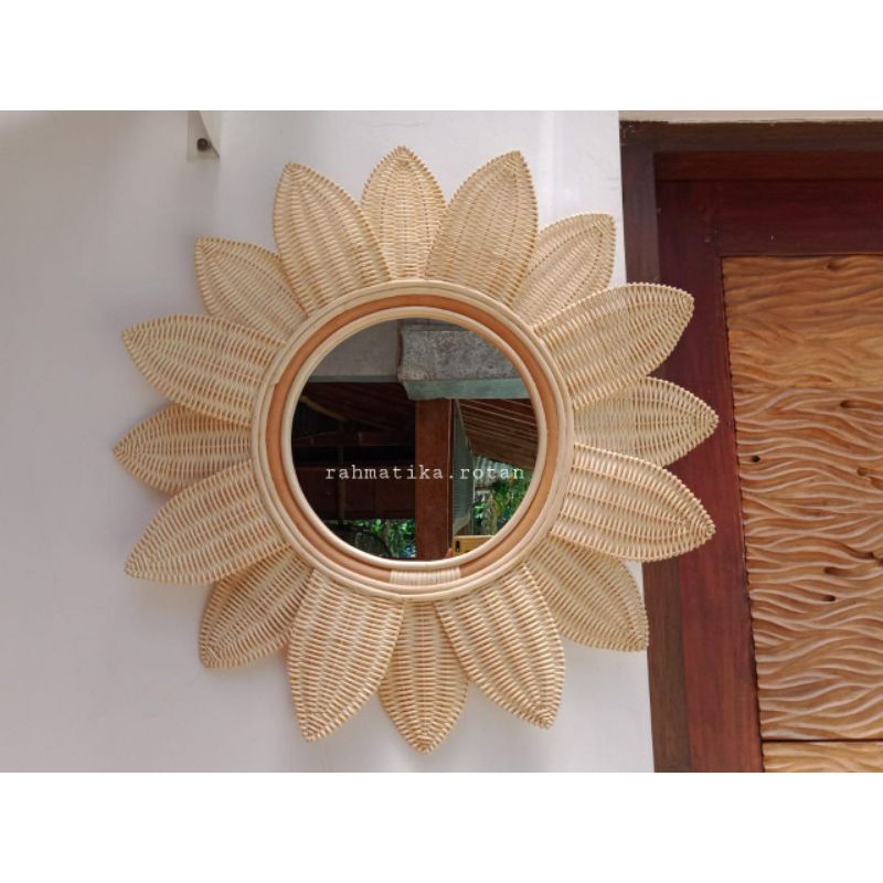 Jual cermin rotan model bunga kode RR359 | Shopee Indonesia