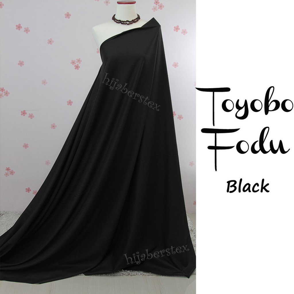 Jual 1/2 Meter Kain TOYOBO FODU Black (ecer warna) | Shopee Indonesia