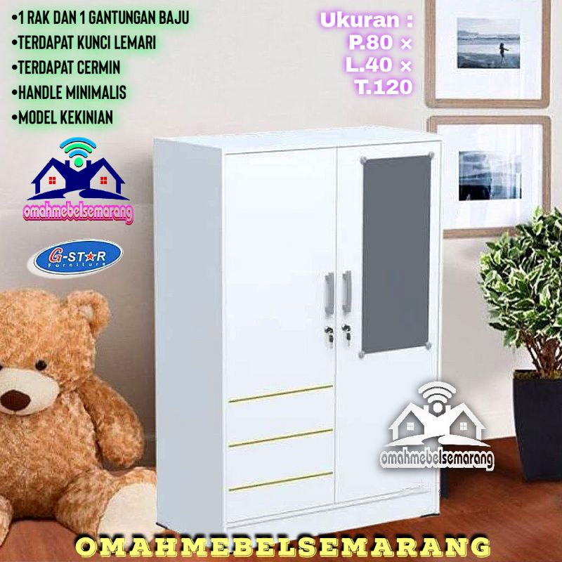 Jual Lemari pakaian anak 2 pintu GSTAR KARIN Almari Rak Baju Baby ...