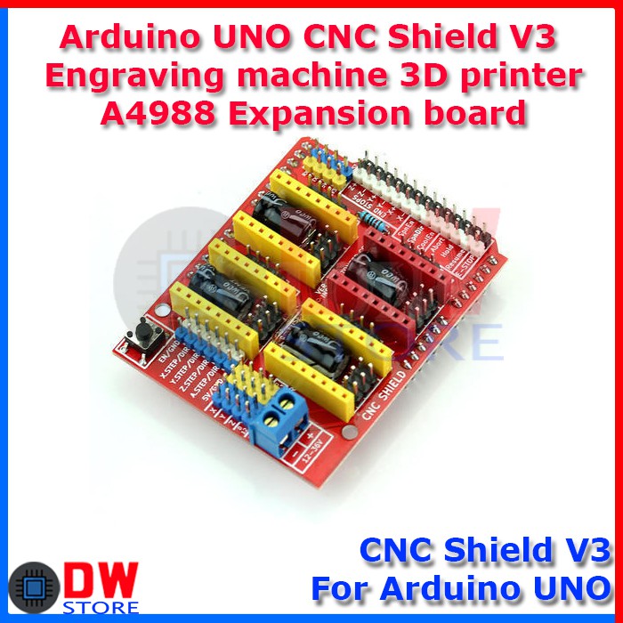 Jual Arduino CNC Shield v3 engraving machine 3D printer A4988 expansion ...