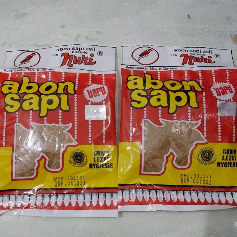 Jual abon sapi cap Nuri 90gr | Shopee Indonesia