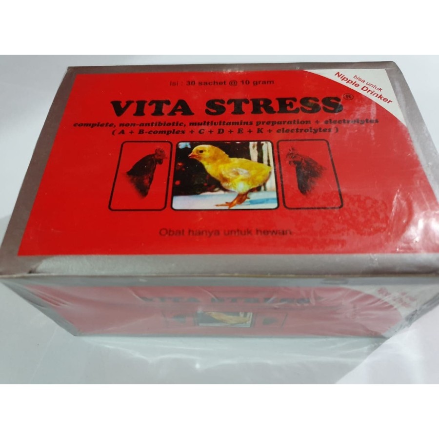 Jual Vita Stress 10 gram vitamin untuk ayam 30 x 10 gram | Shopee Indonesia