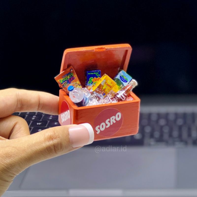 Jual MINIATUR PRODUK TEMPELAN KULKAS BOX FREEZER COOLER TEH BOTOL SOSRO ...