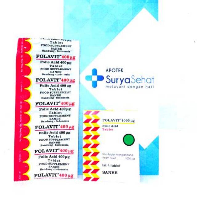 Jual Folavit 400 mcg 1 strip isi 10 tablet - Folavit 1mg 1 strip isi 4 ...