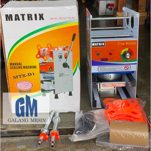 Jual MESIN ALAT PRESS GELAS PLASTIK CUP SEALER MERK MATRIX ET-D1 12 - 22 OZ | Shopee Indonesia