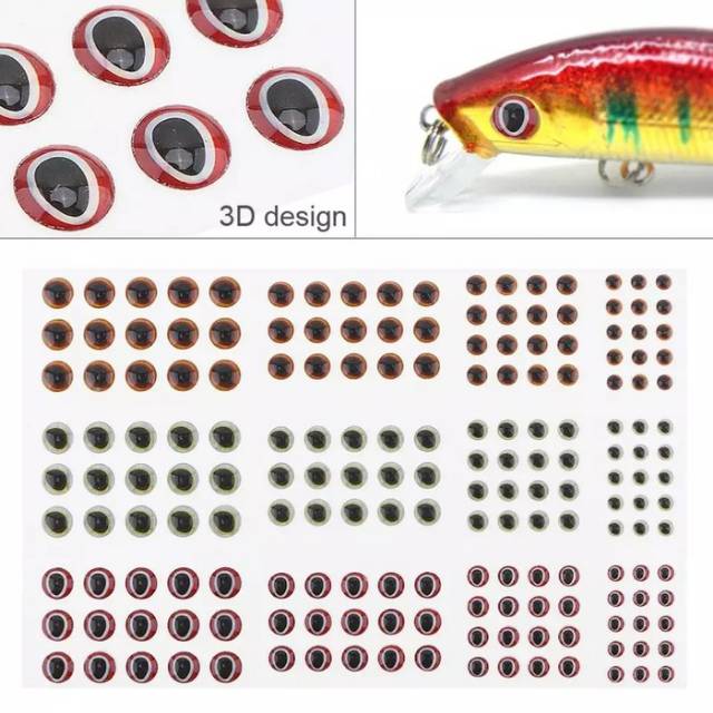 Jual 1 Set Stiker Mata Ikan 3d Sticker Umpan Pancing | Shopee Indonesia