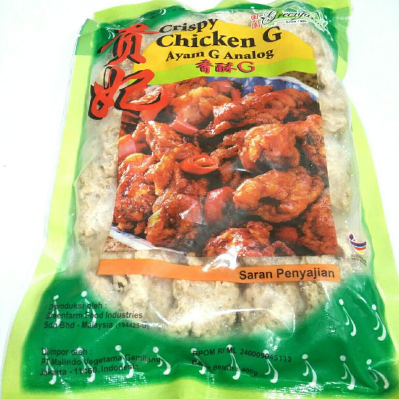 Jual CRISPY CHICKEN G, AYAM G ANALOG, 400G, (FROZEN FOOD), GREENFARM ...