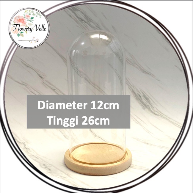 Jual Glass Dome Besar Kubah Kaca Kosong Tinggi Display Box Glassbox Jar ...