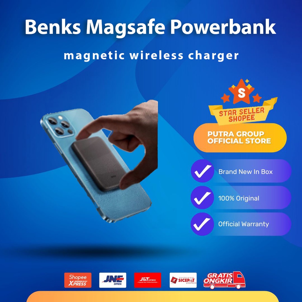 Jual Benks Magsafe PowerBank Power Bank Magnetic Wireless Original | Shopee Indonesia