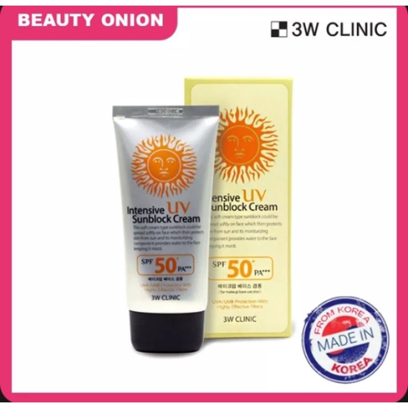 Jual 3W clinic intensive sunblock spf 50,original dari Korea,sunscreen ...
