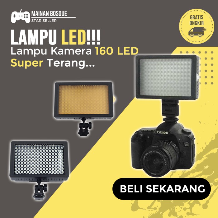 Jual Lighting LED Kamera Studio Mini Lampu Studio 160 LED Foto DSLR ...