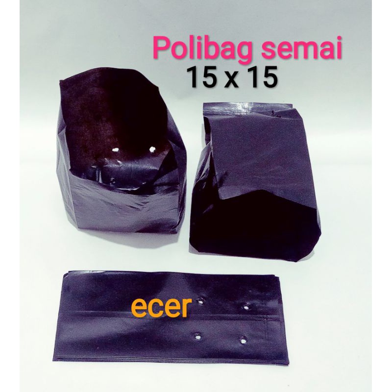 Jual Polibag uk 15x 15 pot plastik ecer satuan | Shopee Indonesia