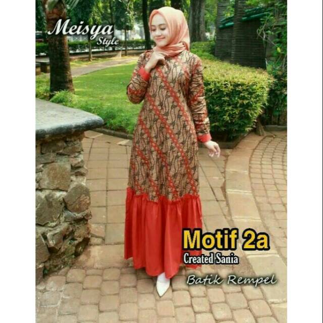 Jual BISA COUPLE - Gamis Rampel Meisya Style Parang Barong Kelir Warna ...