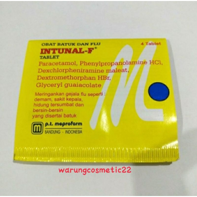 Jual intunal f obat batuk dan flu 4 tablet | Shopee Indonesia