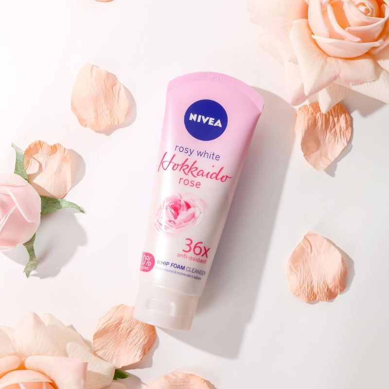 Jual NIVEA HOKKAIDO ROSE WHIP FACIAL FOAM 100ml | Shopee Indonesia