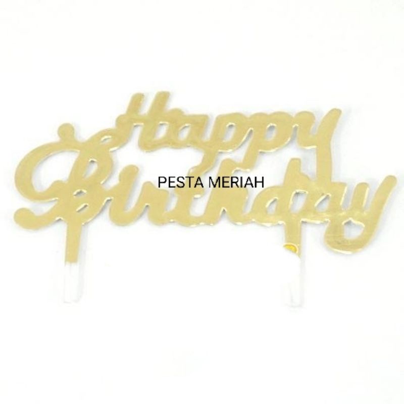 Jual CAKE TOPPER HAPPY BIRTHDAY / CAKE TOPPER HBD KECIL RAINBOW / CAKE ...