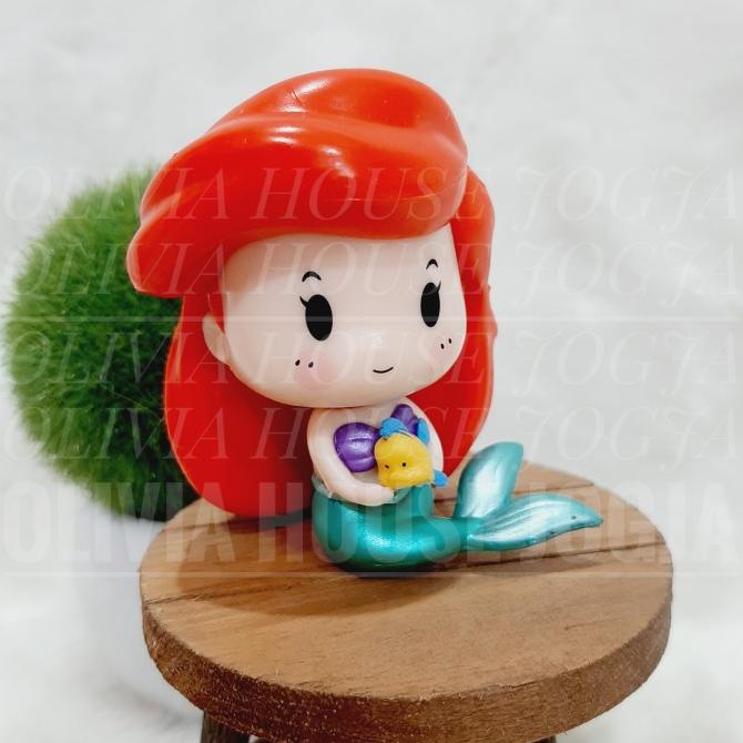 Jual Action Figure Ariel Mermaid Sit Chibi Cake Topper Princess Ariel ...