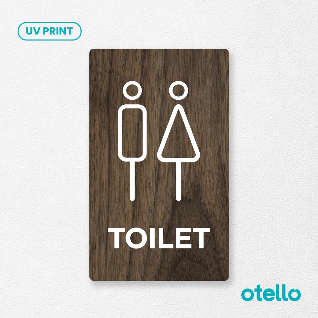 Jual Otello - Signage Toilet Pria Wanita Modern Sign Board Restroom WC ...