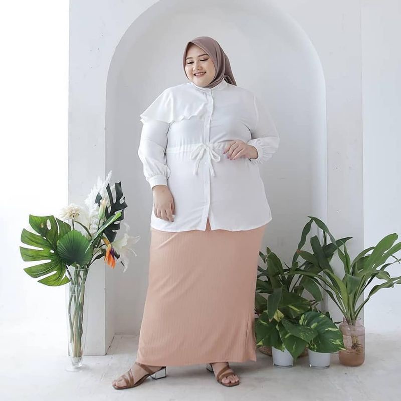Jual ROK SPAN MAXY TANPA BELAHAN BELAKANG SIZE JUMBO XL-XXL / ROK SPAN ...