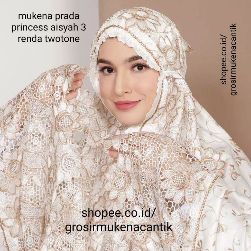 Jual MUKENA DEWASA RENDA AINUN SWAROSKI | Shopee Indonesia