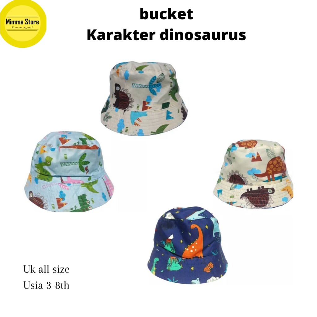 Jual topi anak/topi bucket/bucket dinosaurus/bucket dino/bucket anak ...