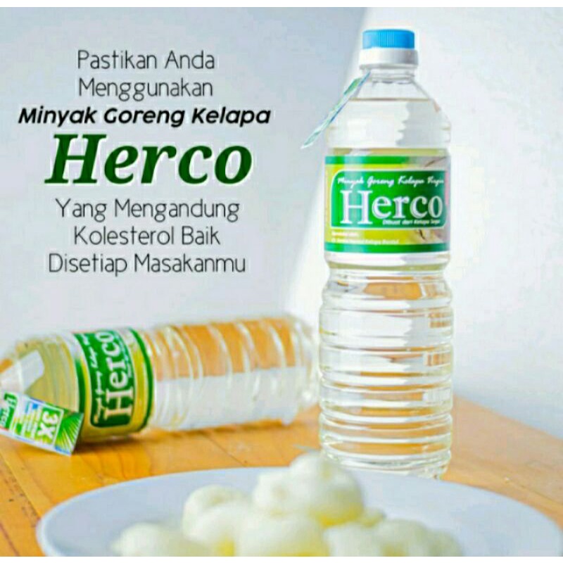 Jual Minyak Goreng Kelapa Murni | Minyak Goreng Herco | Kemasan 1liter | Shopee Indonesia