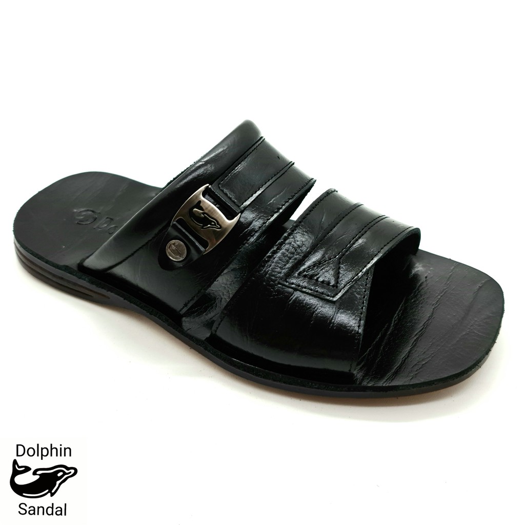 Jual Dolphin Sandal Slide Pria Kulit Asli "D-21" Classic Series ...