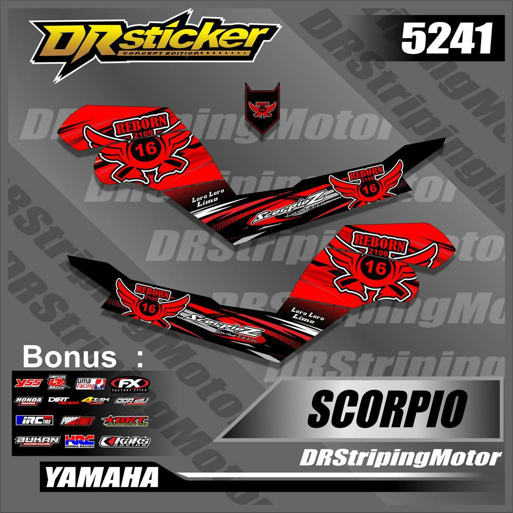 Jual Stiker Striping Motor Yamaha Scorpio desain grafis stiker semifull ...