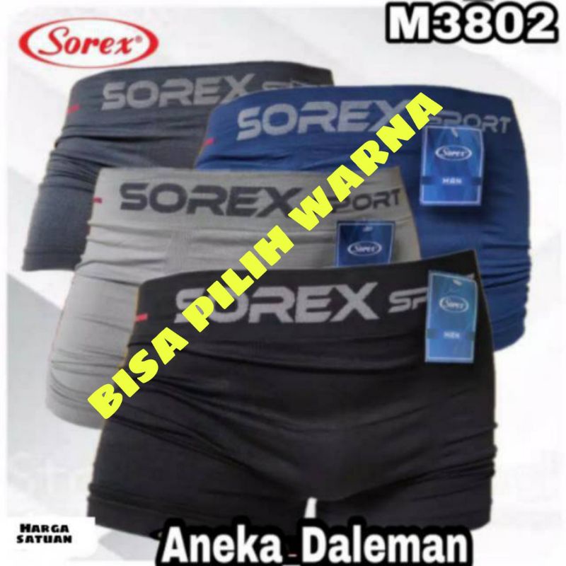 Jual Celana Dalam Boxer Pria Sorex Man Sport M3802 (M 3802) - M 3804 (M3804) | Shopee Indonesia