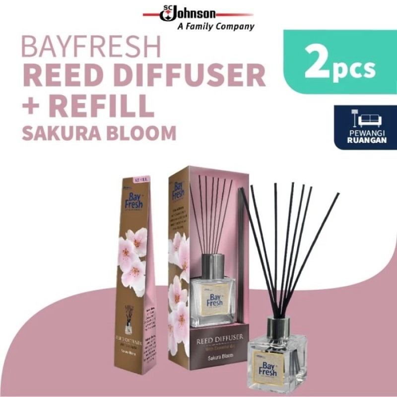 Jual Bayfresh Reed Diffuser Pengharum Ruangan + Refill - Sakura Bloom | Shopee Indonesia