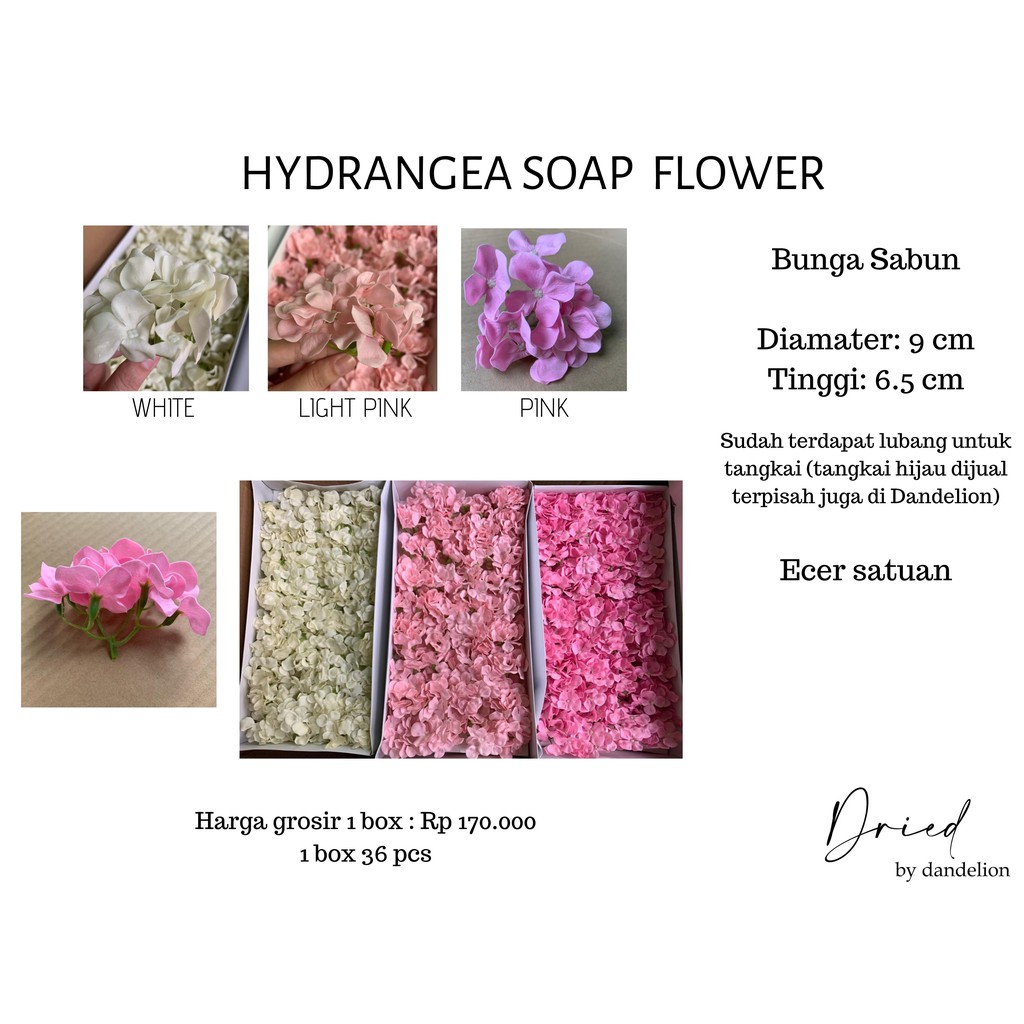 Jual HYDRANGEA BUNGA SABUN / SOAP FLOWER PREMIUM ECER PER 1 PCS BUNGA ...