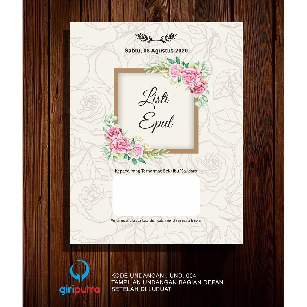 Jual Undangan nikah Rustic warna cream bunga cantik simpel dan elegan ...