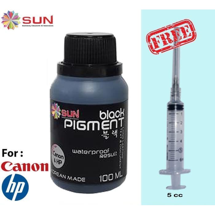 Jual Tinta Sun Black Pigment 100 Ml (Canon & Hp) | Shopee Indonesia