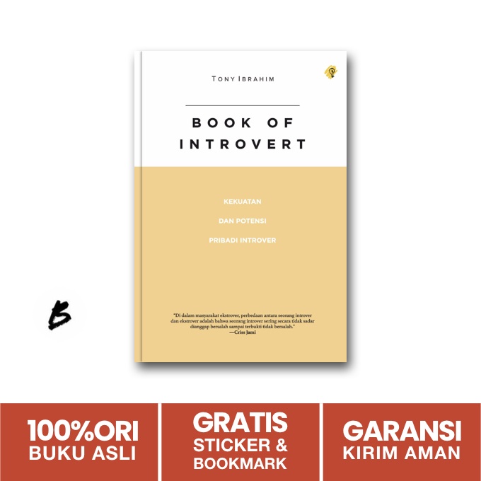 Jual Book Of Introvert - Tony Ibrahim (Bright Publisher) | Shopee Indonesia