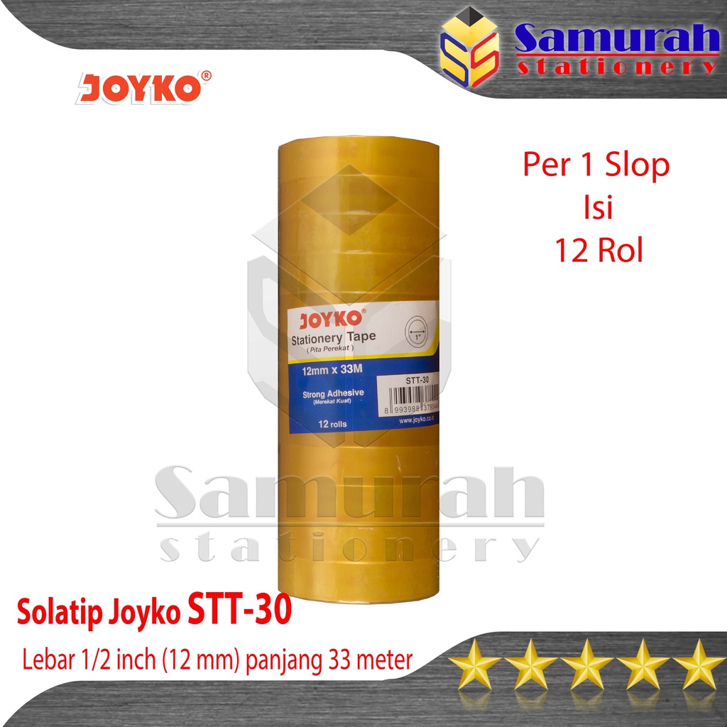 Jual Solatip Joyko STT-30 lebar 12 mm / Stationery Tape 1/2 inch ...