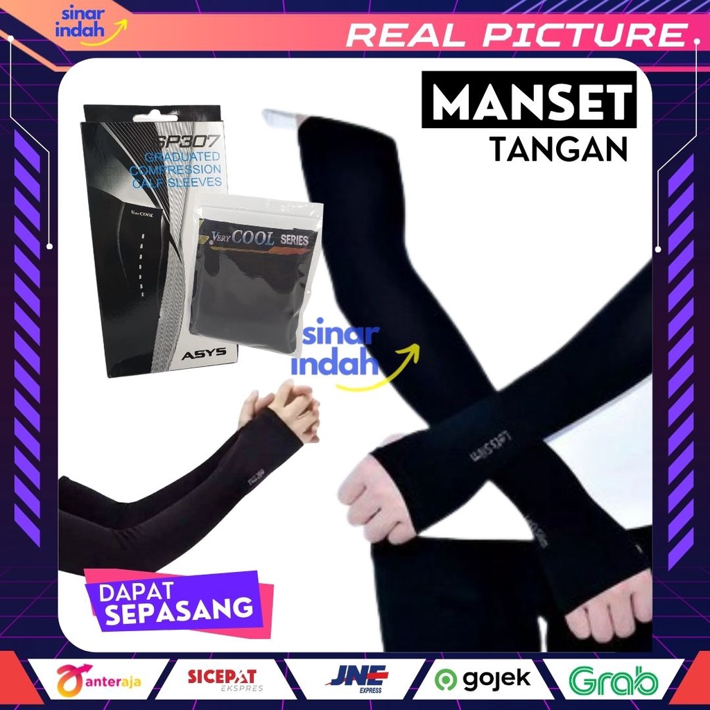 Jual Manset Tangan Sepeda Lengan Wanita Pria Basket Voli Arm Sleeve ...