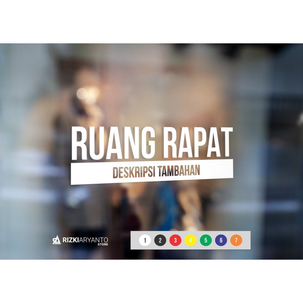 Jual Stiker Pintu Kaca Label Nama Ruangan Kantor Custom Sticker ...